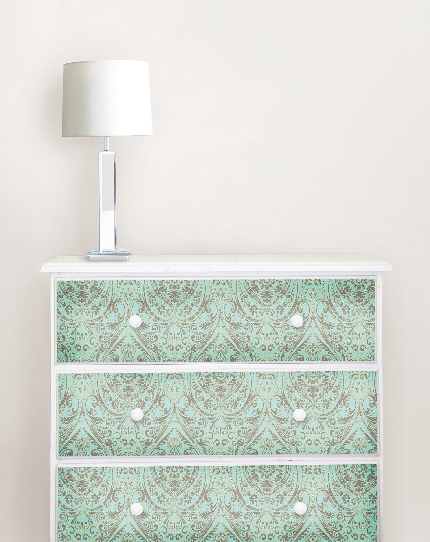 NuWallpaper NU2079 Nomad Damask Peel & Stick Wallpaper, Blue