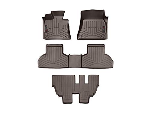 WeatherTech Custom Fit FloorLiners for BMW X5 35i, X5 40e, X5 50i, X5 35d, X5 M - Full Set (47559-1-2-3), Cocoa