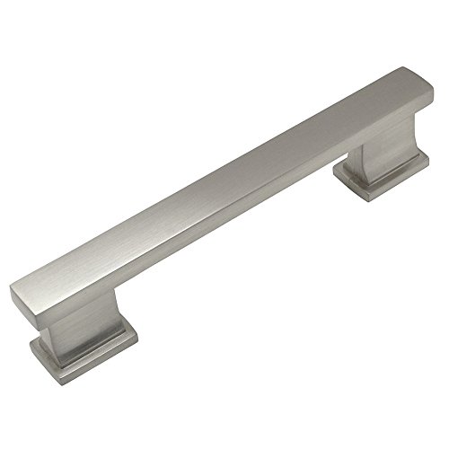 Cosmas 10 Pack 702-5SN Satin Nickel Contemporary Cabinet Hardware Handle Pull - 5" Inch (128mm) Hole Centers
