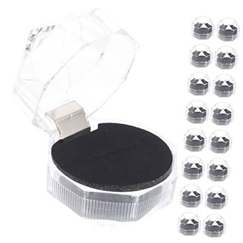 Didiseaon 40 Pcs Packing Box Engagement Ring Case Jewelry Ring Display Holder Ring Display Case Plastic Ring Keeper Wedding Ring Holder Proposal Ring Holder or Plastic Box Bride Crystal