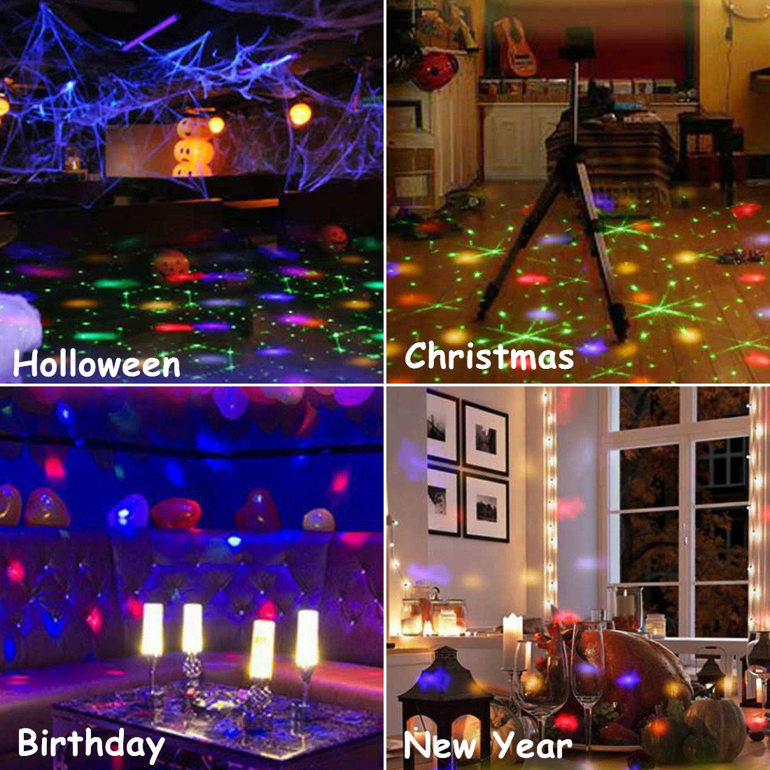 DJ Lights,SAHAUHY 2 in 1 Professional Stage Lights Mixed Effect Sound Activated Party Lights for Event Disco Dance Birthday Bar Club with Remote