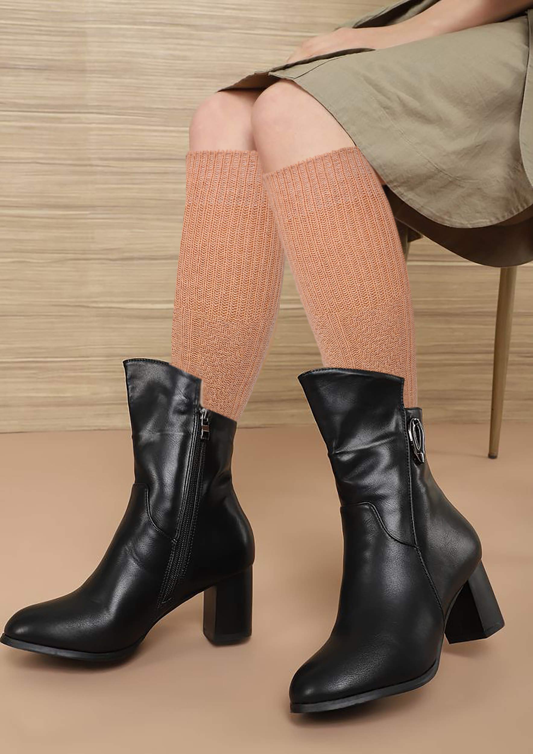 SUMONA 6 pairs Women Cable Knit Knee High Winter Boot Socks 9-11 (Assorted, 9-11)