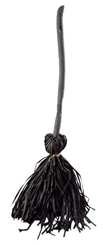 Haunted Witch's Broom with Ghost Sounds Animated Halloween Decoration, 26 Inch