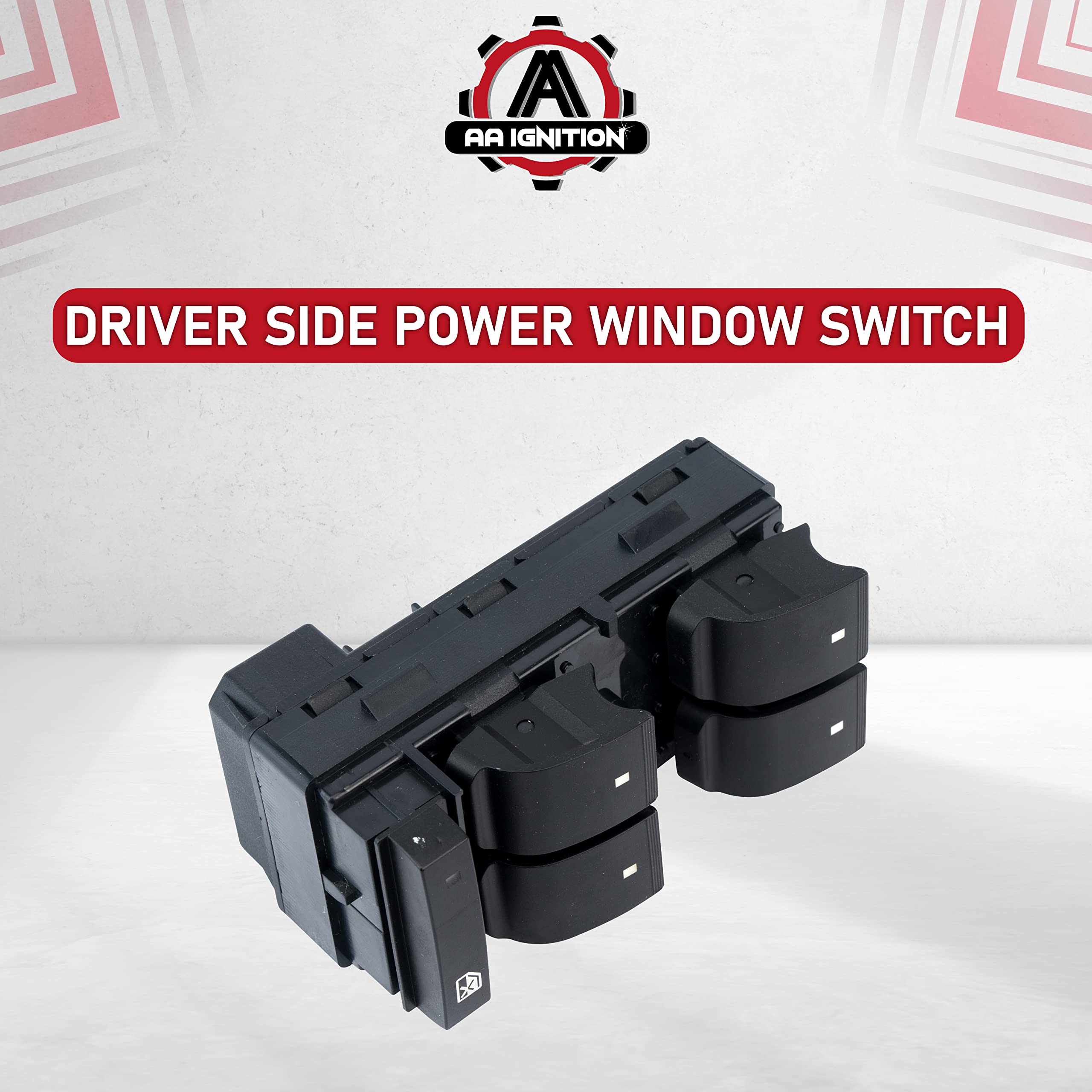 Driver Side Power Window Switch - Compatible with Chevrolet, GMC Vehicles - 2007-2015 - Silverado 1500, 2500HD, Sierra 3500HD, Traverse, HHR - Replaces 25951963, 20945129, 25789692, D1954F, D1954F129