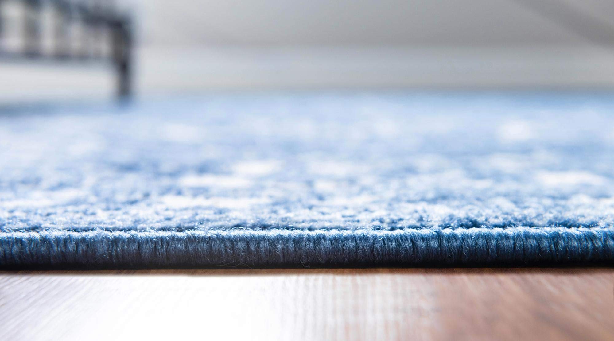 Rugs.com Boston Collection Rug β 2' x 3' Blue Low-Pile Rug Perfect for Living Rooms, Large Dining Rooms, Open Floorplans