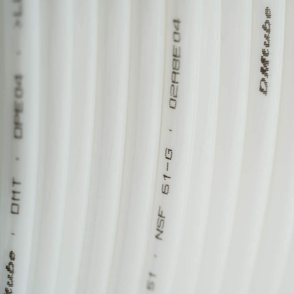 DMfit White LLDPE Tubing Tube (0.17" ID 1/4" OD) 1000 Feet per Reel, NSF/ANSI-51,61 Certificate