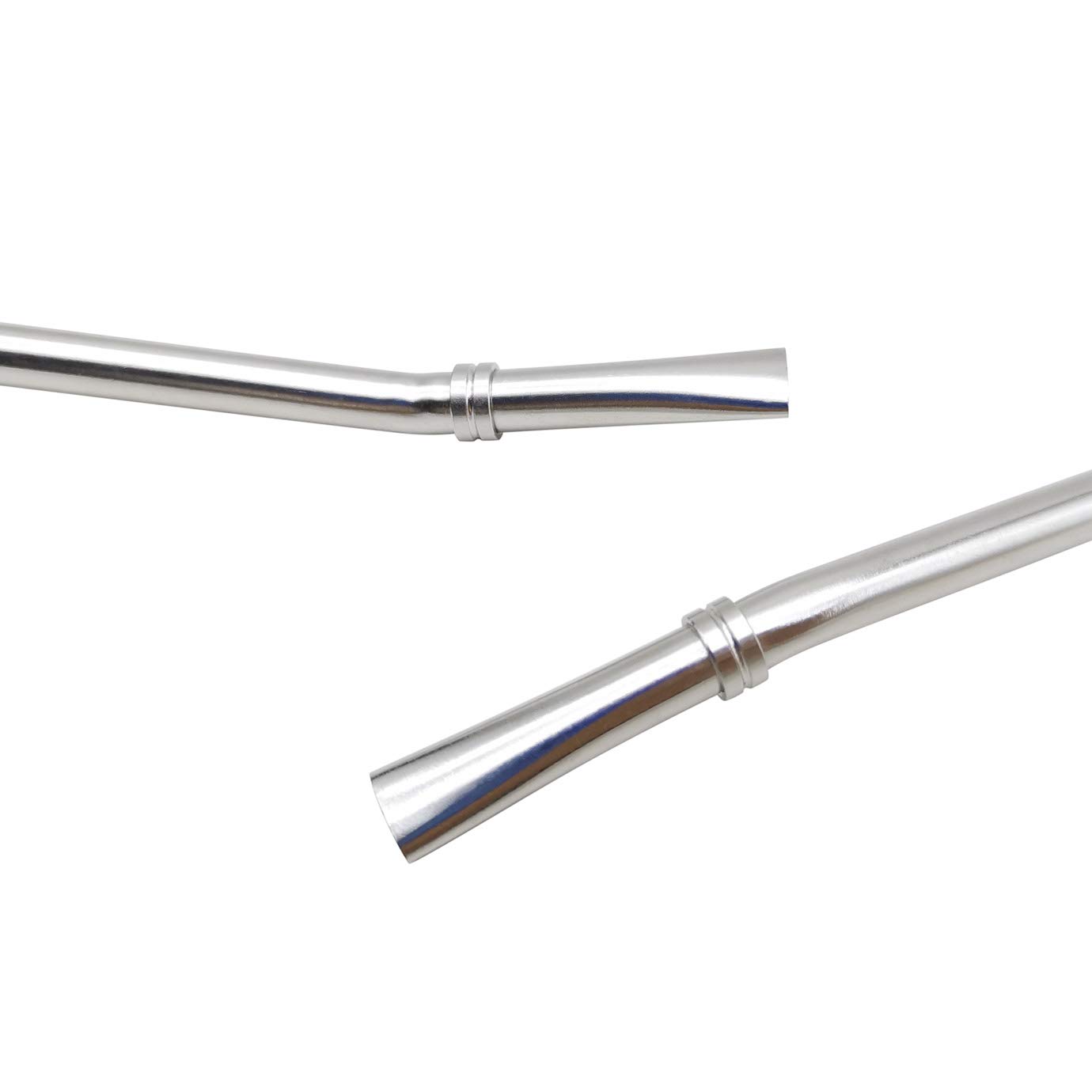 GFDesign Yerba Mate Bombilla Gourd Drinking Filter Straws 304 Food-Grade 18/8 Stainless Steel - Set of 2 with Cleaning Brush - 6.1" Long