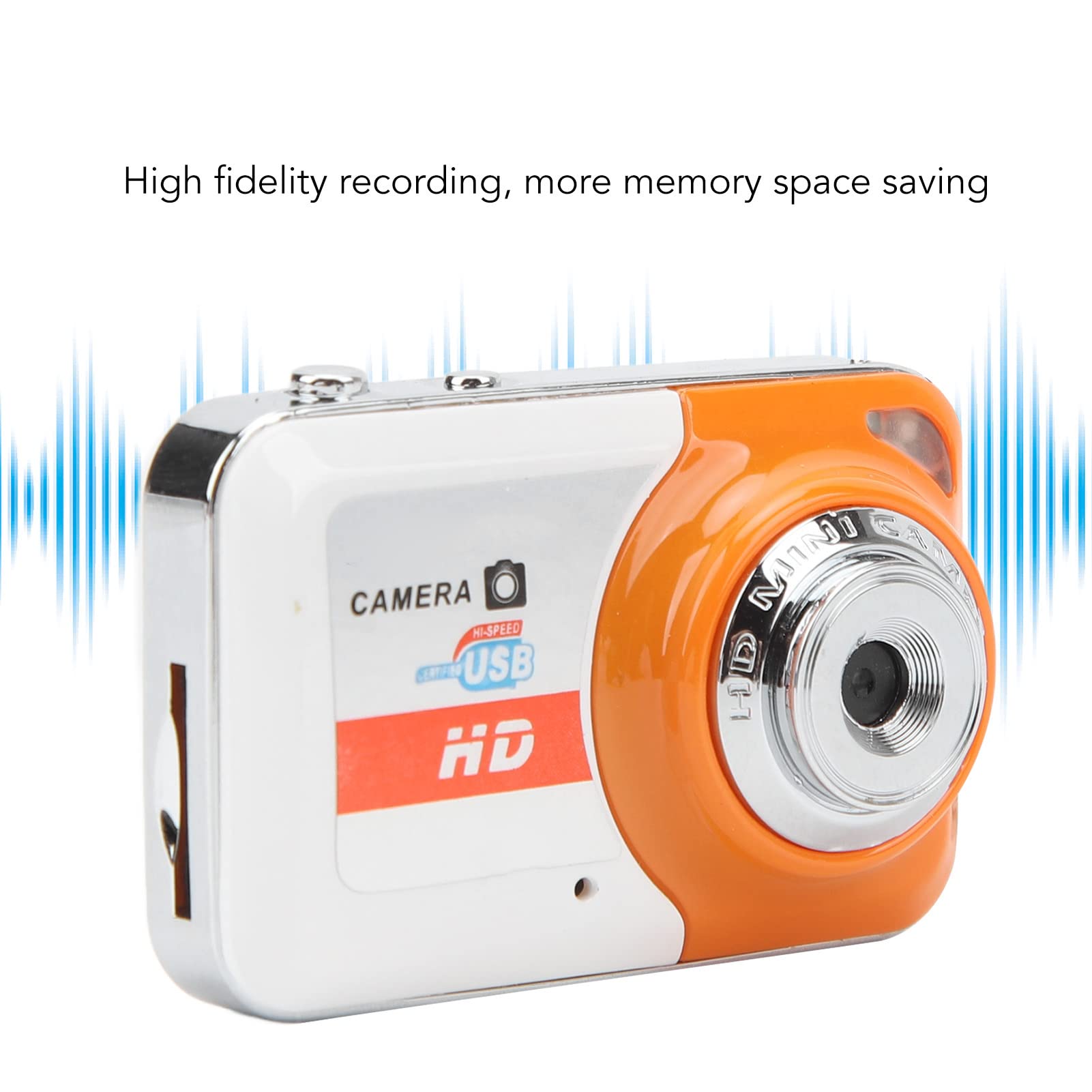 Digital Camera, Mini Thumb Camera, Portable Video Camera with Motion Detection, Point and Shoot Digital Cameras, Fashion Mini DV Camera for Teens Students Kids (Orange)