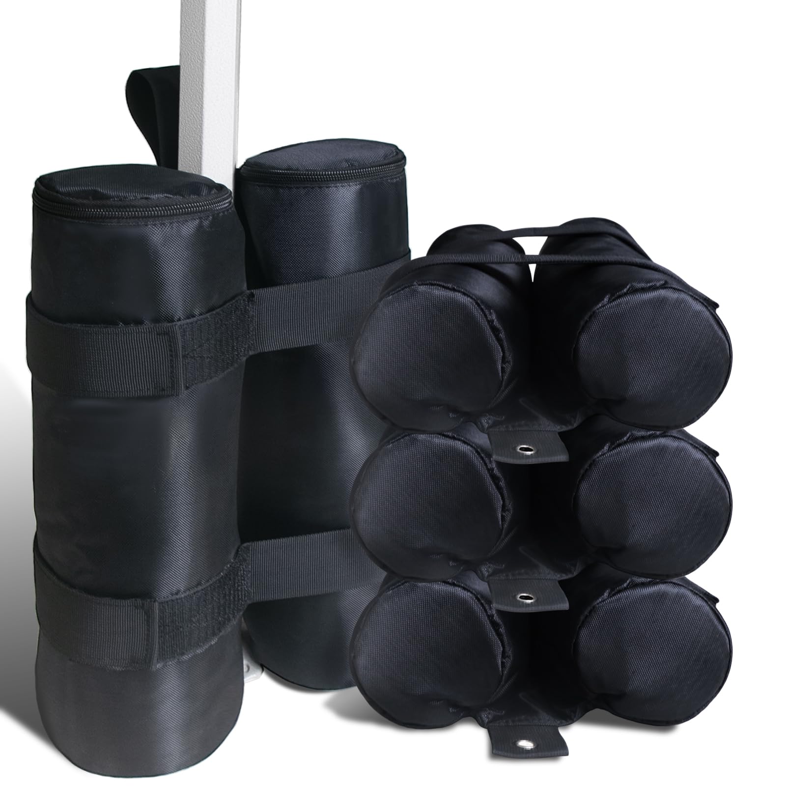Inlun Outdoor Canopy Weights Leg Weights Sand Bags for Canopy, Patio Umbrella, Outdoor Furniture, 4pcs-Pack (Black)