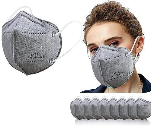 KN95 Face Mask 50 PCS, Grey Disposable Face Masks for Adults