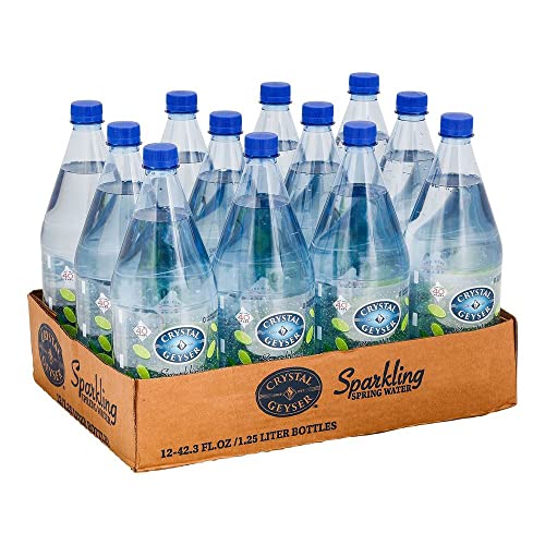 Crystal Geyser Natural Flavored Sparkling Spring Water, Lime,(Pack of 12), Large 42 oz Bottles, No Artificial Ingredients or Sweeteners, Carbonated, Non GMO