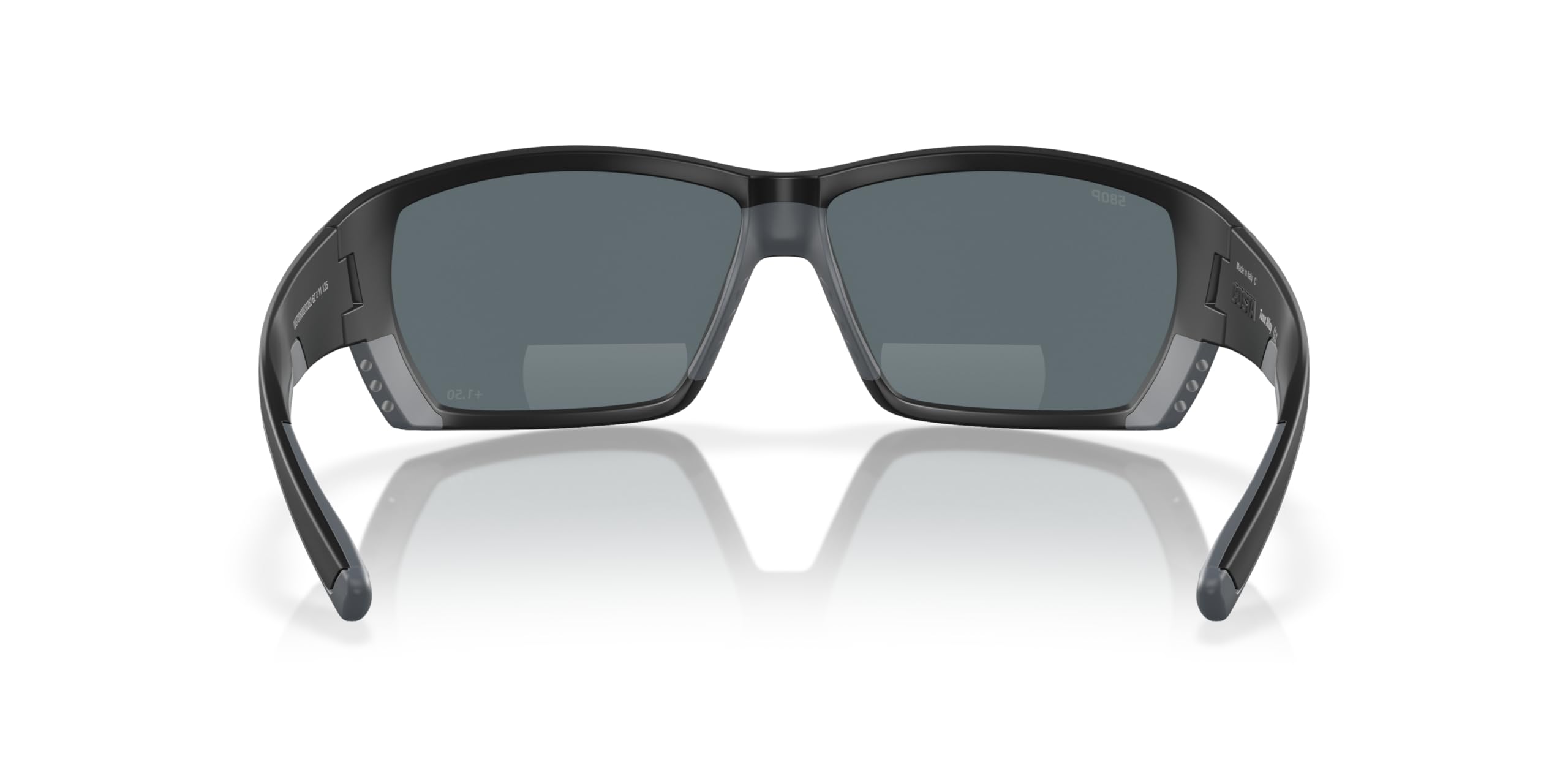 Costa Del Mar Man Sunglasses Matte Black Frame Blue Mirror Lenses - 62MM