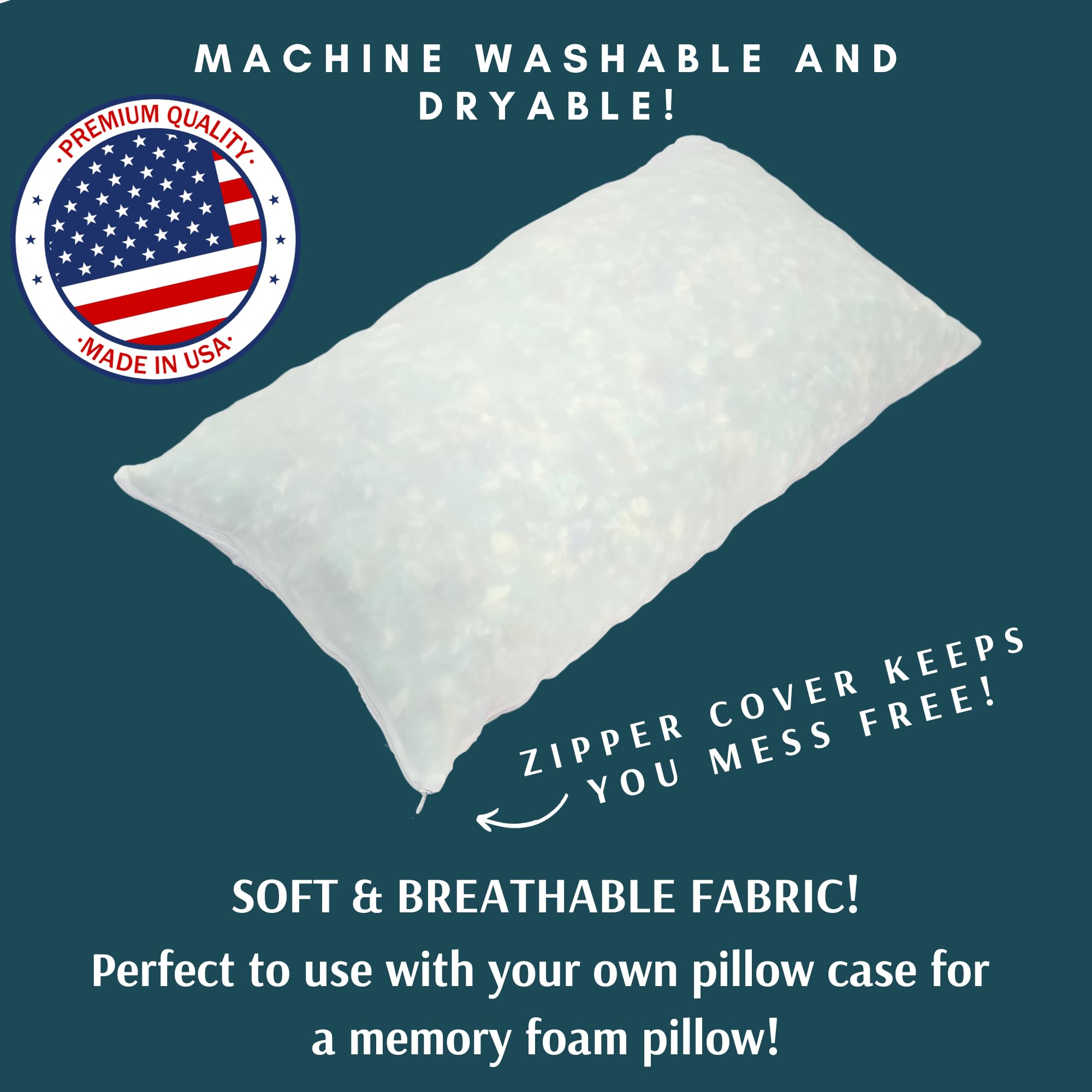 Sleep Touch - Shredded Memory Foam (10 Pound), Made in USA, 10 LBS Refill, Bean Bag Refill, Stuffing for Couch, Filler for Chair and Pillow, Filling for Cushions.