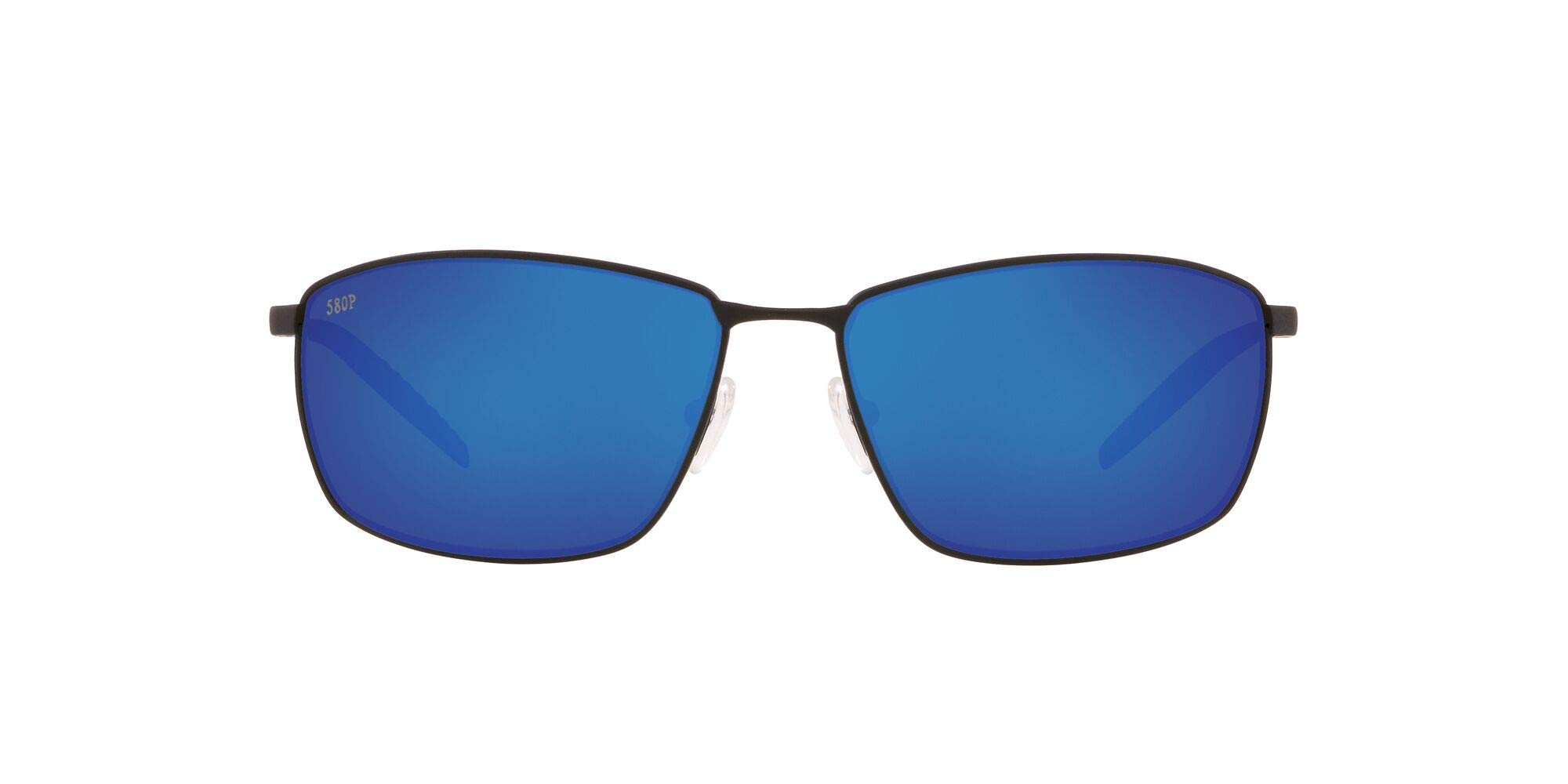Costa Del Mar Mens Turret Rectangular Sunglasses, Matte Dark Gunmetal/Grey Polarized-580P, 63 mm