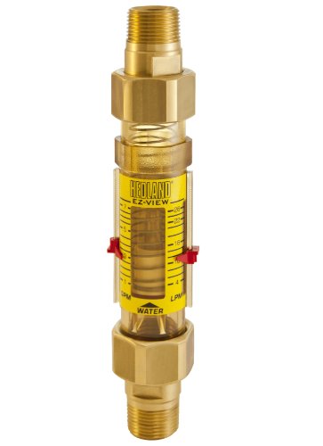 Hedland H625-007-R EZ-View Flowmeter, Polyphenylsulfone, For Use With Water, 1.0 - 7 gpm Flow Range, 3/4" NPT Male