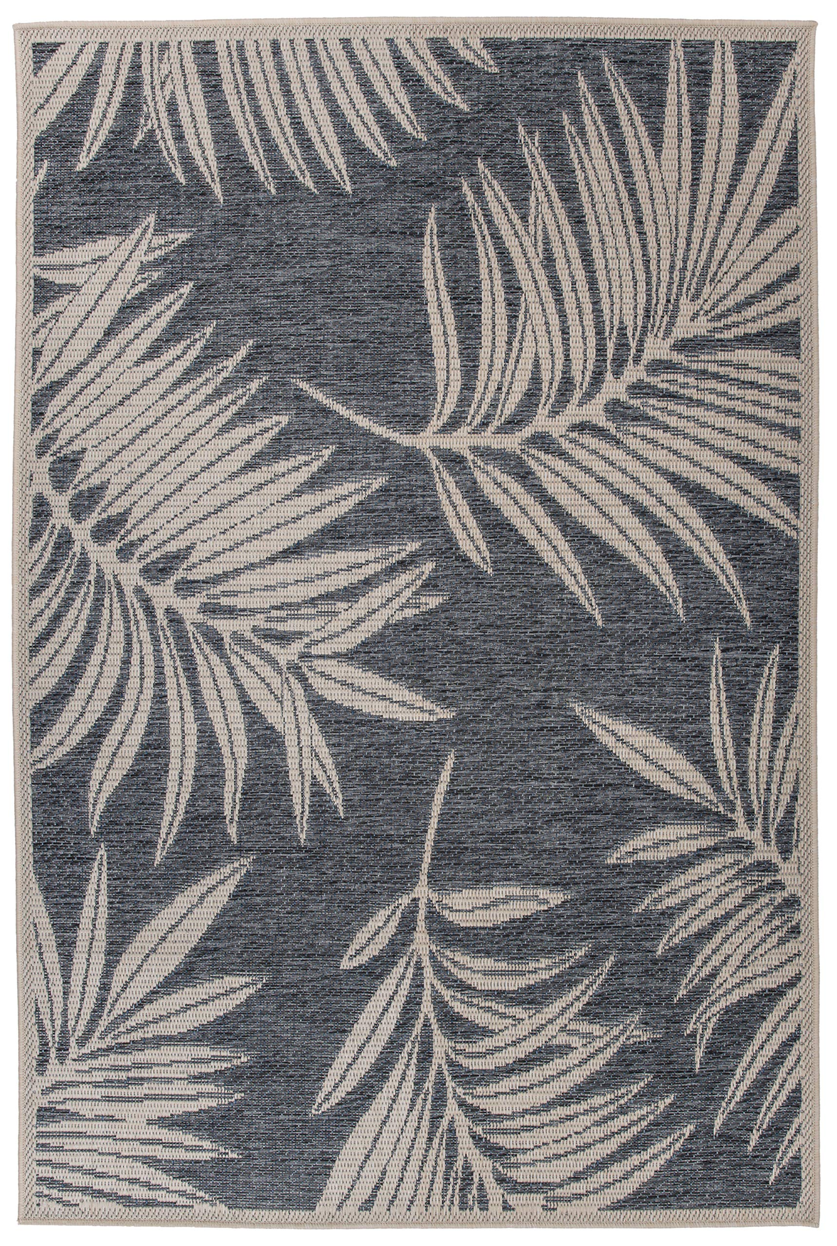 Rugshop Leaf Design for Patio Rugs,Deck Rugs,Balcony Rugs Indoor/Outdoor Area Rug 7'10" x 10' Blue