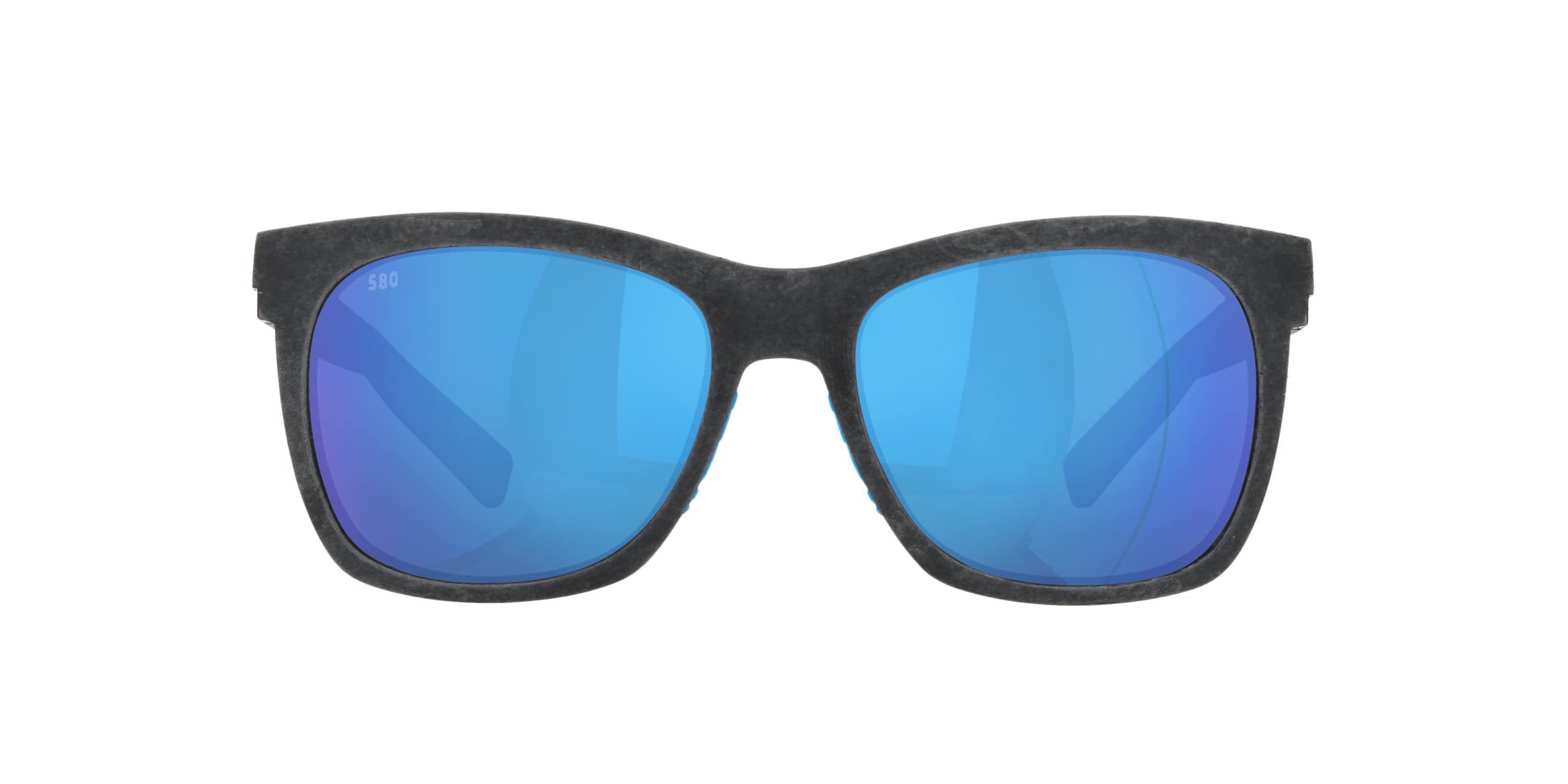 Costa Woman Sunglasses Net Gray With Blue Rubber Frame, Blue Mirror Lenses, 55MM