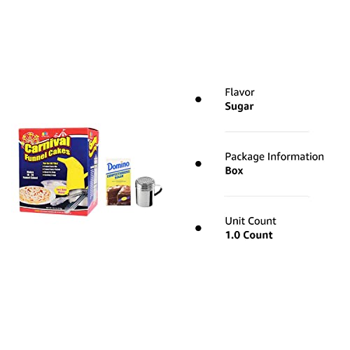 Funnel Cake Kit Deluxe Bundle- Includes Funnel Cake Mix, Ring, Dredge, and 1lb Confections Sugar - Funnel Cake Maker Machine - Carnival Food Makers
