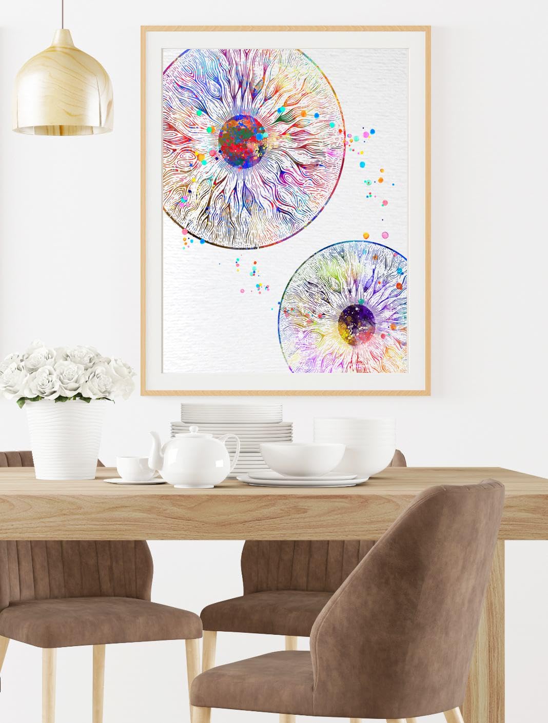 Dignovel Studios 11X14 Unframed Iris Human Eye Blood Vessels Ophthalmology Clinic Watercolor Art Print Poster Housewarming Wall Giclee Office Home Decor DN535