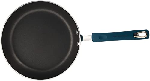 Rachael Ray Brights Deep Nonstick Frying Pan / Fry Pan / Skillet - 9.5 Inch, Marine Blue