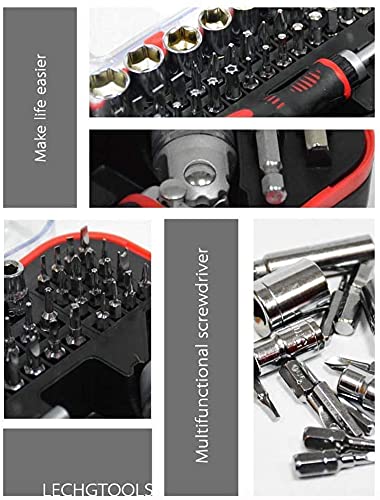 JENABOM 61 in 1 Ratcheting Screwdriver Set, Magnetic Screwdriver Bit Set with Rotatable Ratchet Handles, Sockets & Bits, Household Repair Tool Kits for Computers, Electronic Devices, Furniture