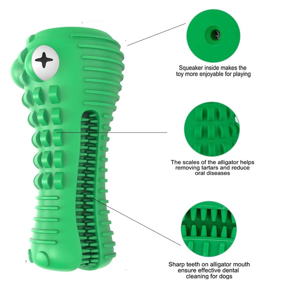 Dog Squeaky Chew Toy, Tough Natural Rubber Durable for Aggressive Chewers, Fun to Chew for Mediuem