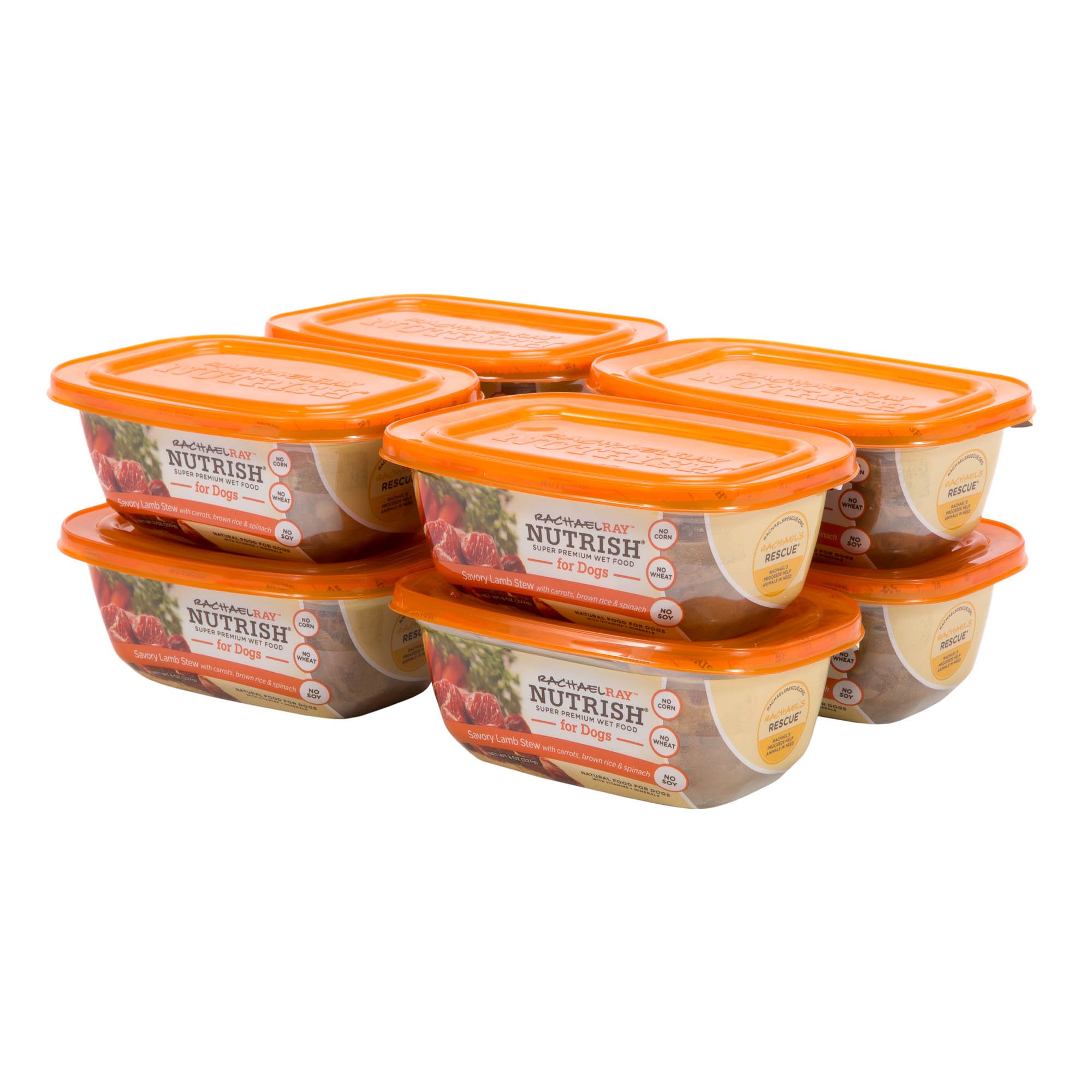 Rachael Ray Nutrish Premium Natural Wet Dog Food, Savory Lamb Stew Recipe, 8 Ounce Tub