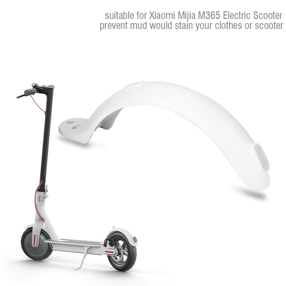 Delaman Scooter Mudguard Mud Guard Fender for Xiaomi Mijia M365 Electric Scooter (Color : White)