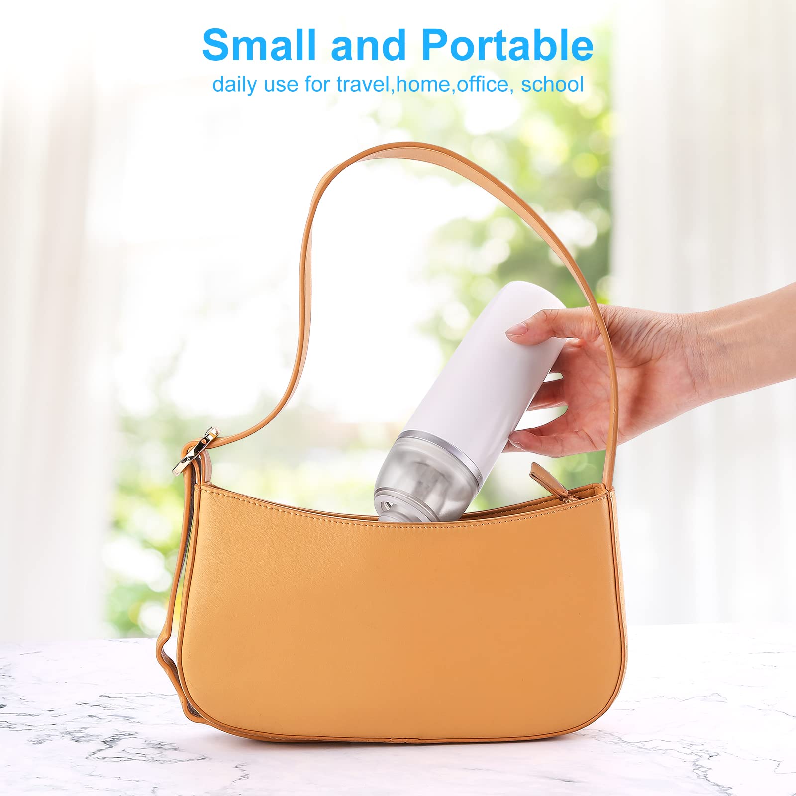 Handheld Vacuum Sealer, BlumWay Portable Cordless Food Vacuum Automatic Vacuum Air Sealing Machine Mini Vacuum Sealer for Sous Vide Bags Fresh & Save with 5 Reusable Zipper Vacuum Bags