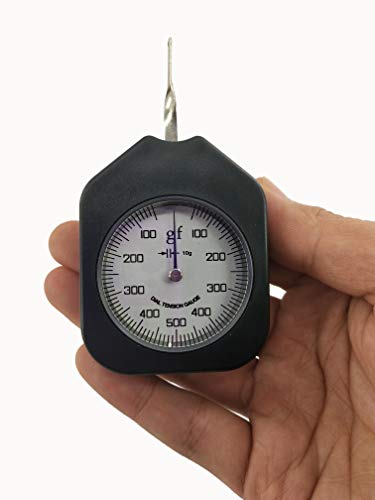 HFBTE ATG-500-1 Single Pointer Tension Meter Gauge Tester with Pocket Size 100-500-100g Measurement Range Gram Force Meter