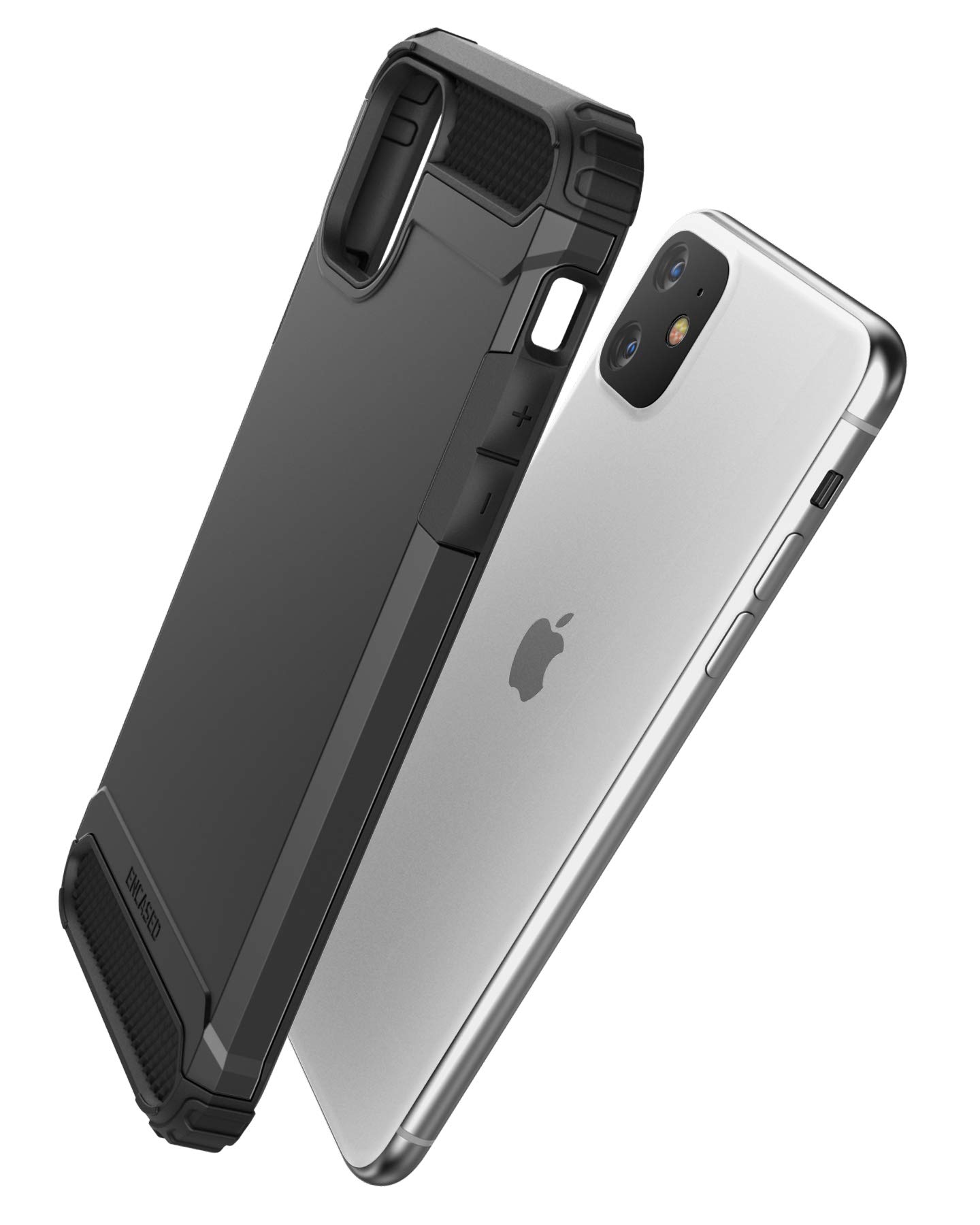 Encased iPhone 11 Phone Case with Belt Clip (2019 Scorpio Armor) Heavy Duty Rugged Protective Cover with Holder (Black)