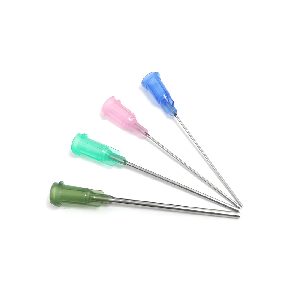 SANANTS 1.5 Inch Synthetical Blunt Tip Dispensing Needle with Luer Lock, Precision Applicator,4 Different Sizes,20 PCS