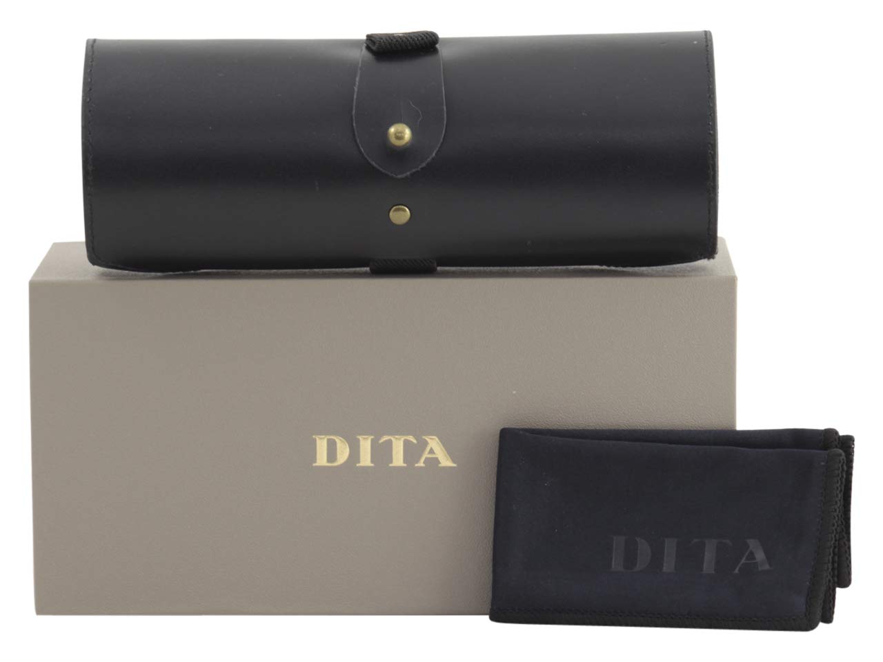 Dita - Nacht-One Black Gold Oval Women Sunglasses - 56mm