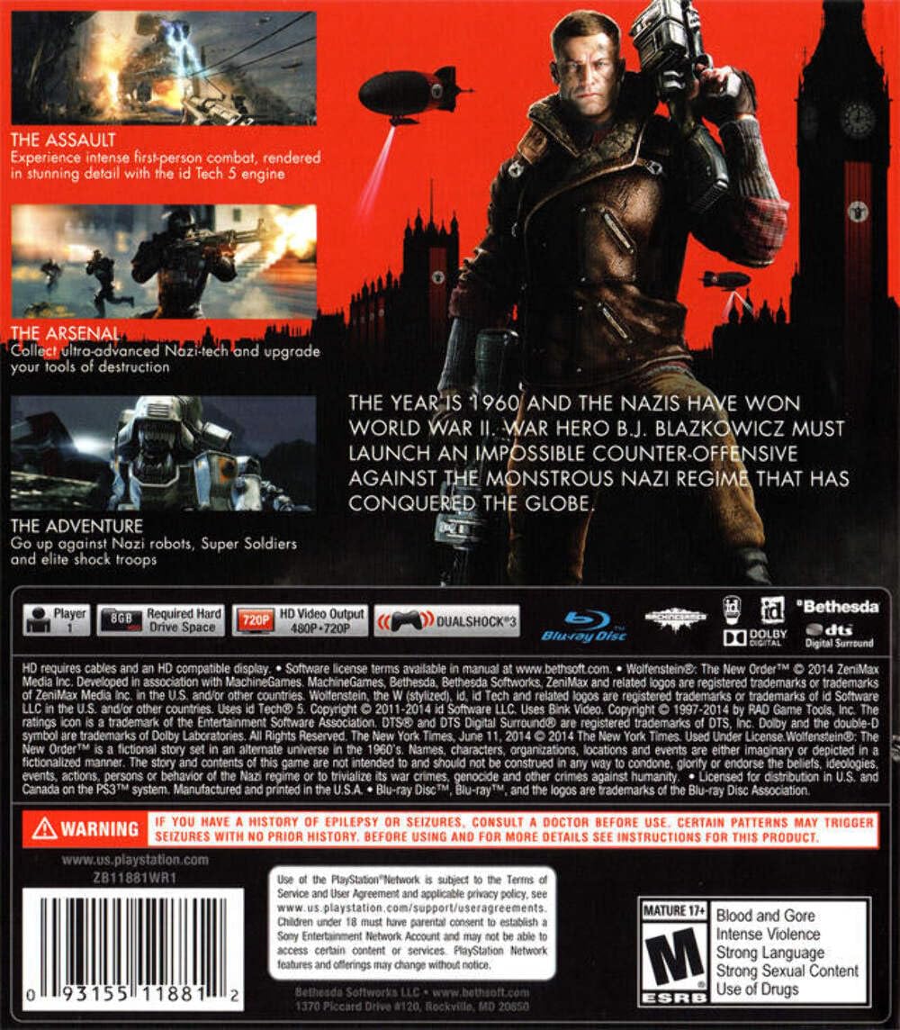 Wolfenstein: The New Order - Playstation 3