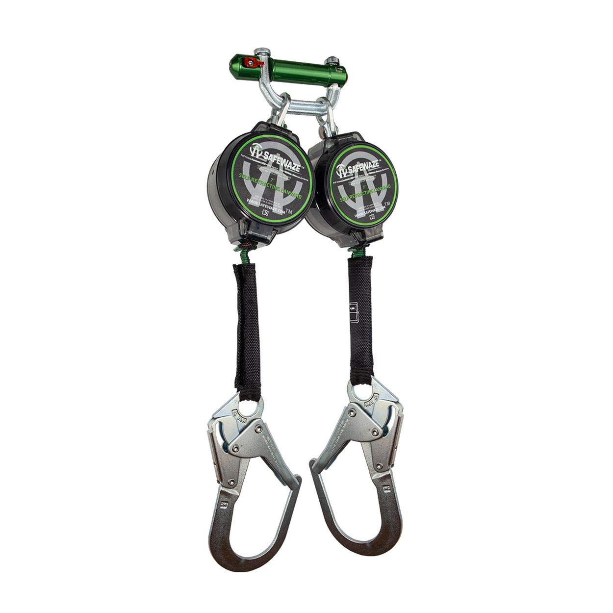 Safewaze 018-5026 7' Dual Leg Web Retractable with Steel Rebar Hooks