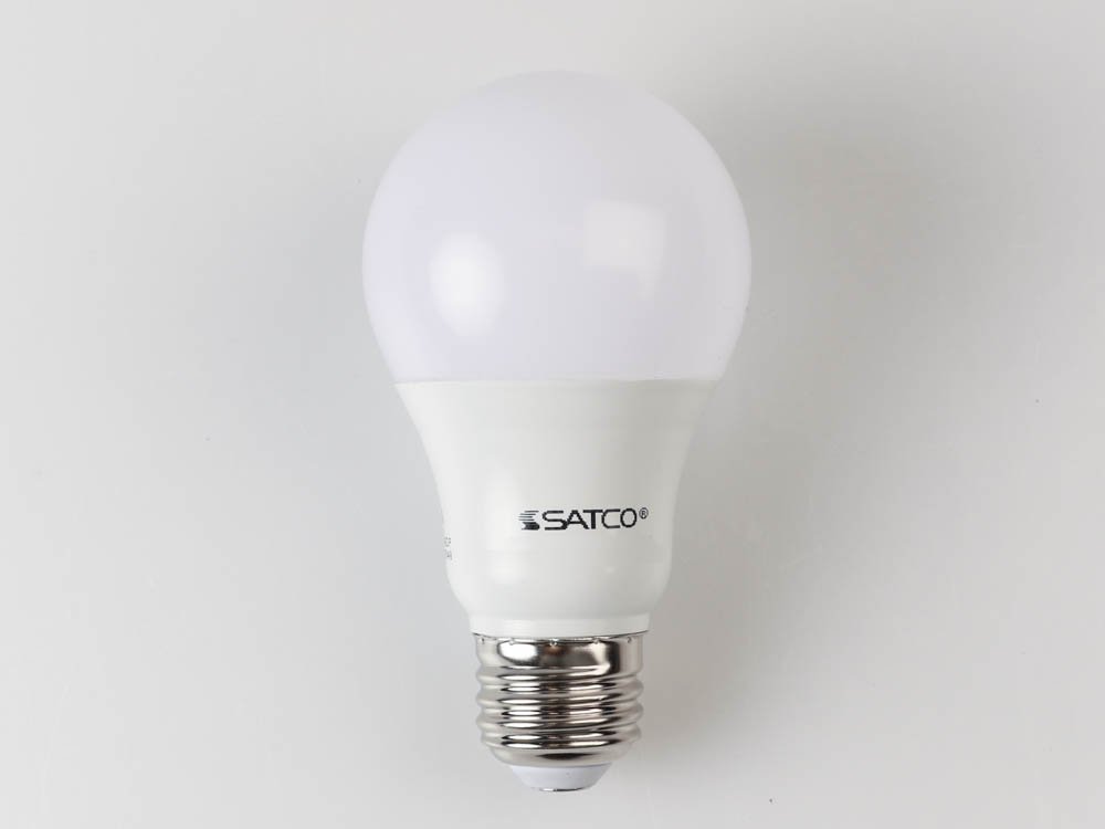 Satco Non-Dimmable 8.5 Watt, 120-277 Volt 4000K A-19 LED Bulb, Enclosed Rated