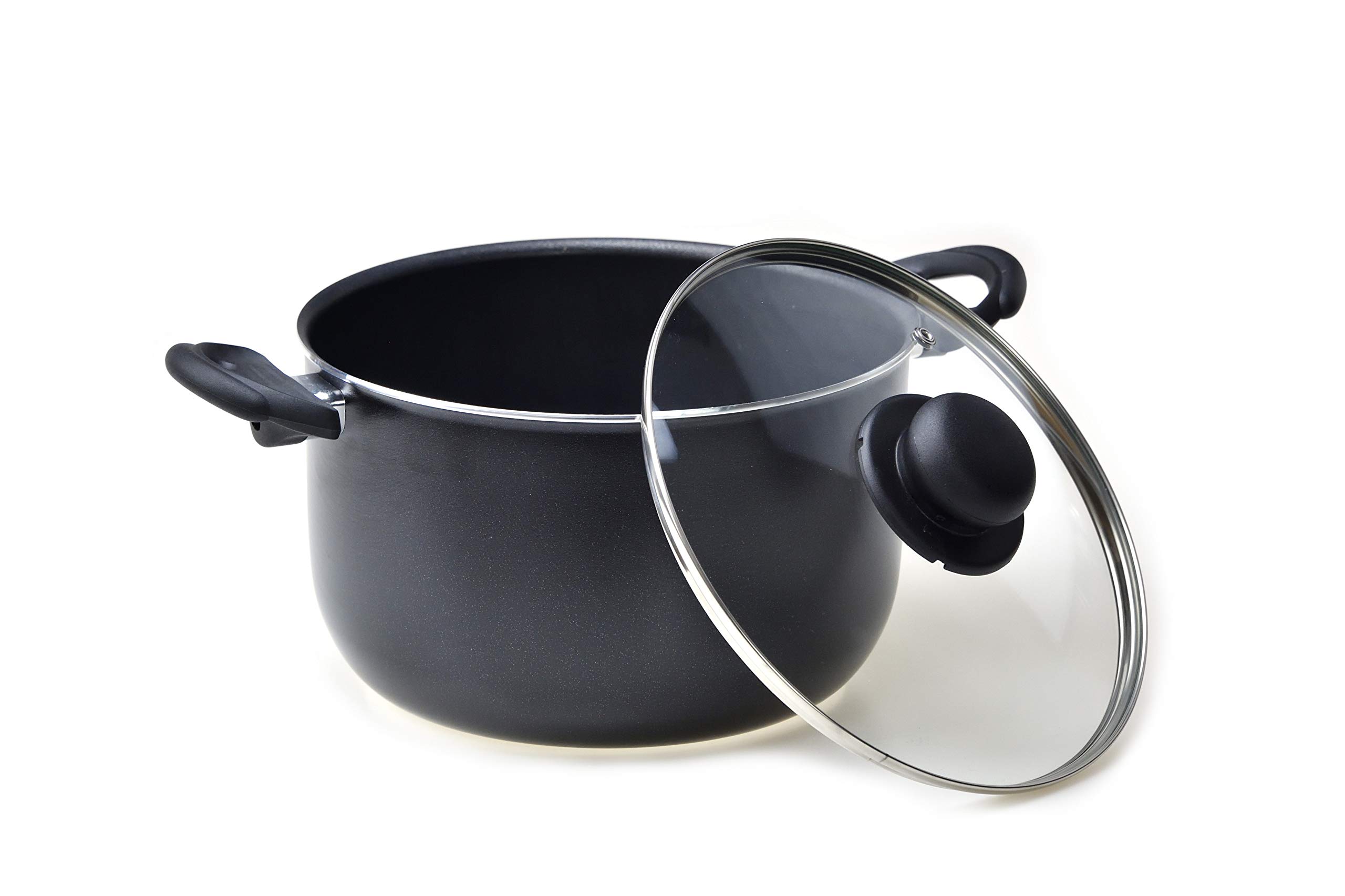 RAVELLI Italia Linea 30 Non Stick Stock Pot with Glass Lid (3.2 Quart)