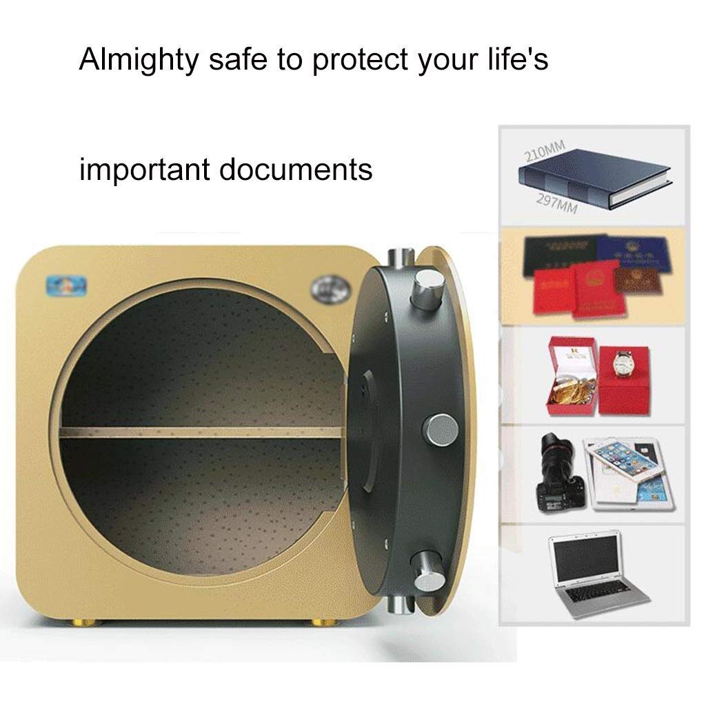 Electronic Digital Safe, Small Sized Solid Steel Security Keypad Lock Box, Jewelry Cash Money Passport Gun Cabinet, Small Safety Wall-mounted Safety Bedside Cabinet Safe (Size : 40 * 34 * 40cm) ( Colo