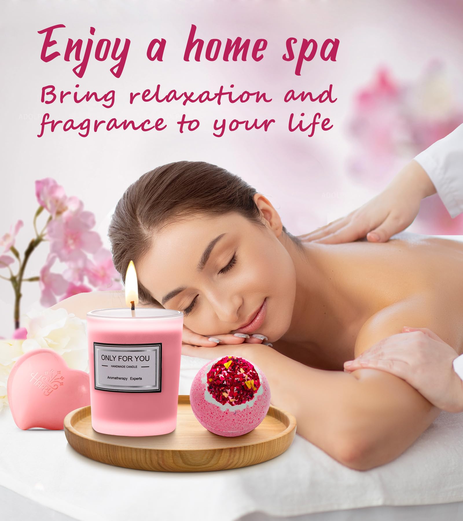 ITABLETAS Birthday Gifts for Women, Mom, Relaxing Spa Gift Set, Unique Gift Basket for Her, Wife Daughter Sister Girlfriend, 30th, 40th, 50th, 60th, 70th Who Have Everything, Creative Birthday Gift