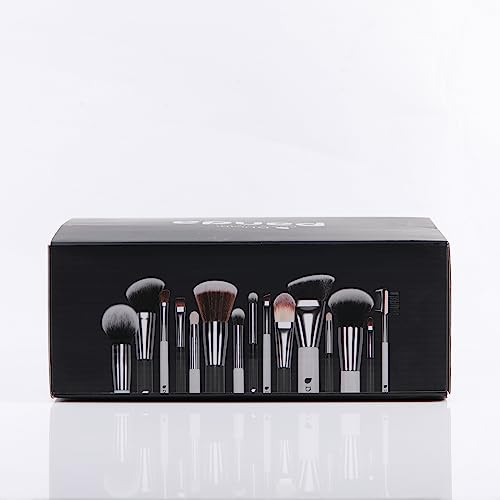DUcare Professional Makeup Brushes Panda Series Makeup Brush Set Valentines Day Gifts 31Pcs Kabuki Foundation Blending Face Powder Blush Concealers Eye Shadows With Leather Case Organizer