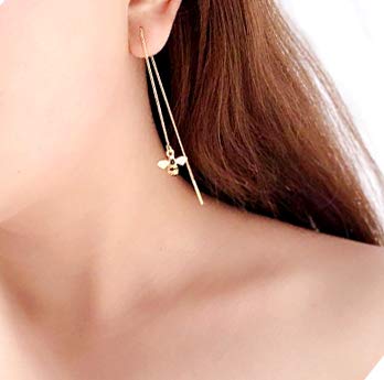 CutieJewelry Delicate Bumble Honey Bee Dangle Cute For Womens Ladies Jewelry Pretty Earrings 2 PAIRS