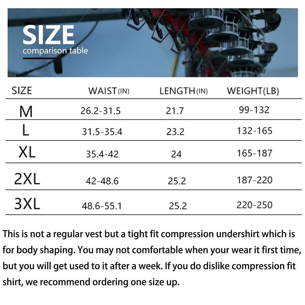 Generic Men's Compression Shirt Short Sleeve Tank Top Body Shaper Slimming T-Shirt Athletic Sports Base Layer Top Running Shaperwear (Black, L)