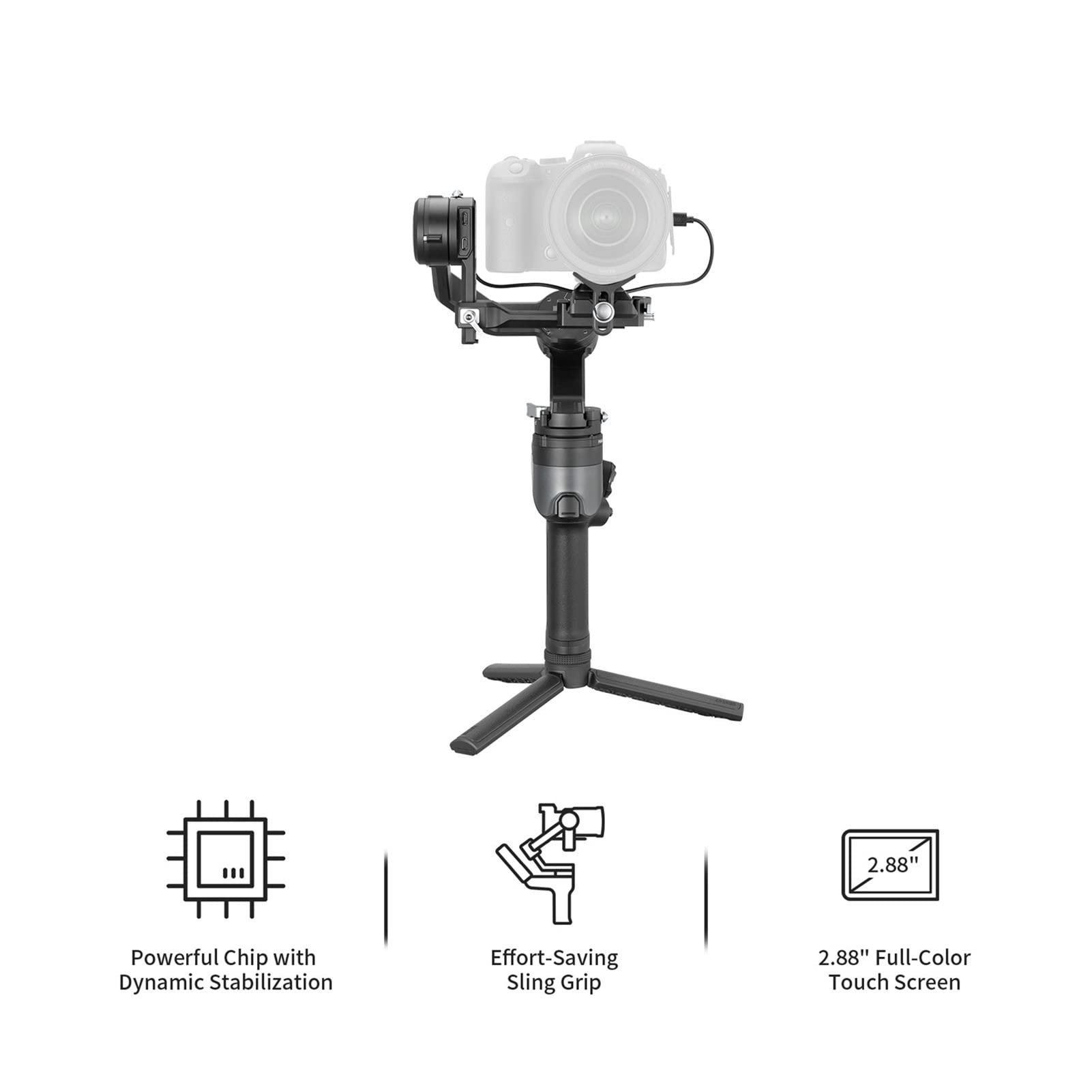 DONCK Action Camera Stabilizer Three-axis Gimbal Stabilizer for SLR Mirrorless Camera is Waterproof and Stable for Outdoor Video Recording