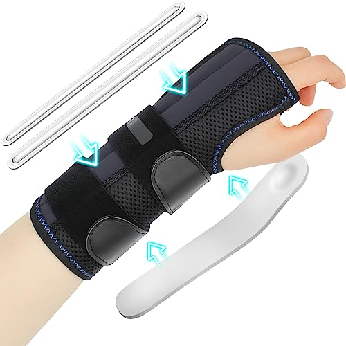 CosySun Carpal Tunnel Wrist Brace Right Hand Left Hand Wrist Compression Sleeve Night Wrist Sleep Support for Men Women Adjustable Wrist Splint Arm Compression Hand Support for Injuries Forearm Wrist Pain Sprain Sports Left L 1 Pack