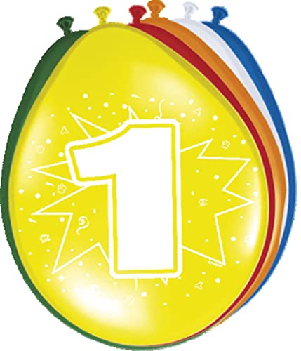 First eight balloons Colorful birthday