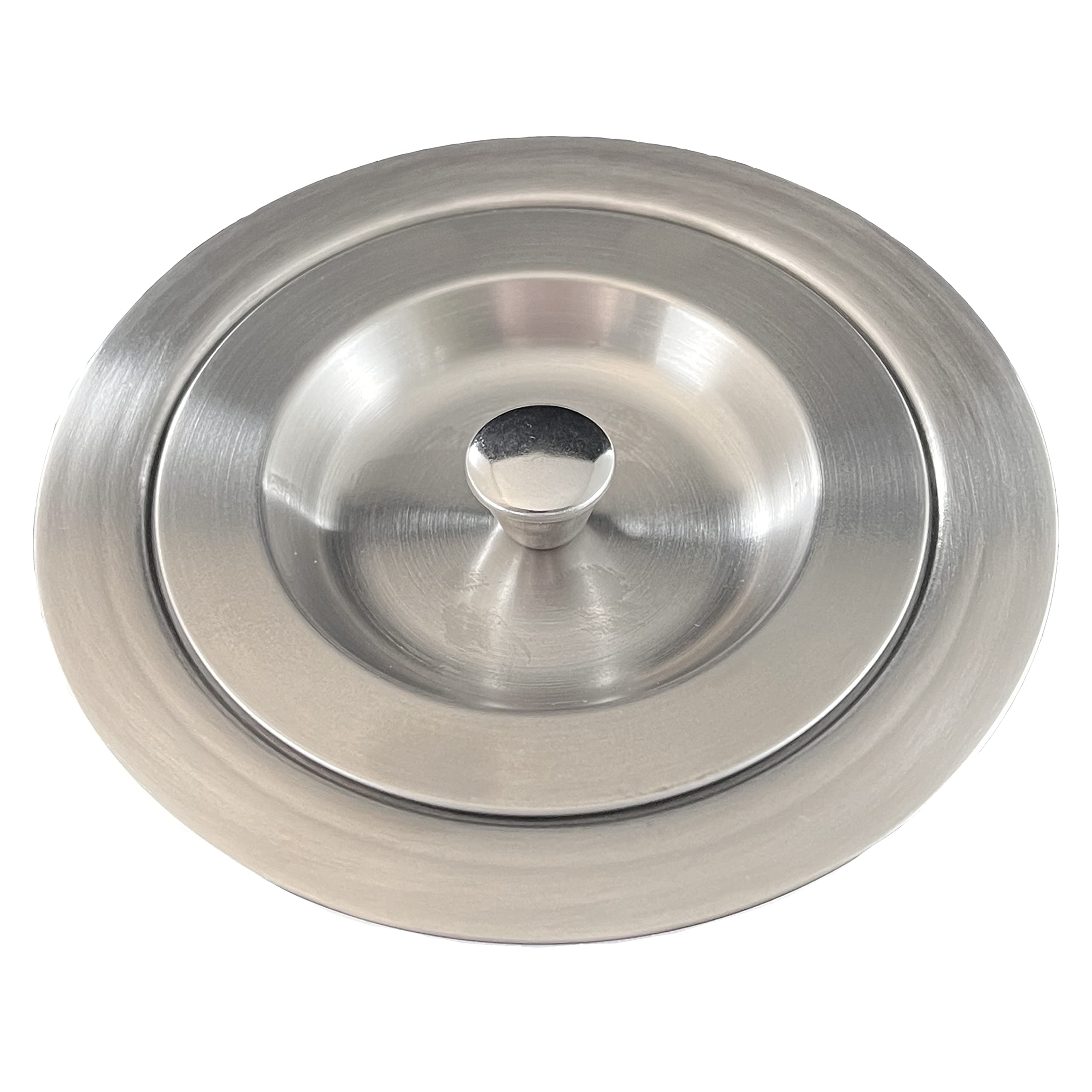 Lexicon 3-1/2 Inch Stainless Steel Strainer for Kitchen Sink, Stainless Steel Kitchen Sink Drain Strainer Assembly with Strainer Basket and Drain Stopper, US Standard Kitchen Sink SSS-D07