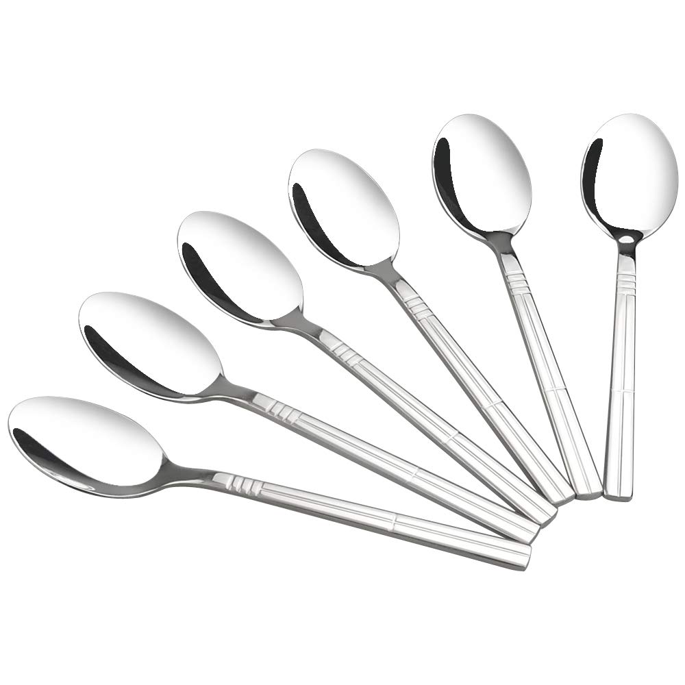 Saedy 12-Piece Tea Spoon Set, Small Coffee Spoon Stainless Steel, 6-Inch