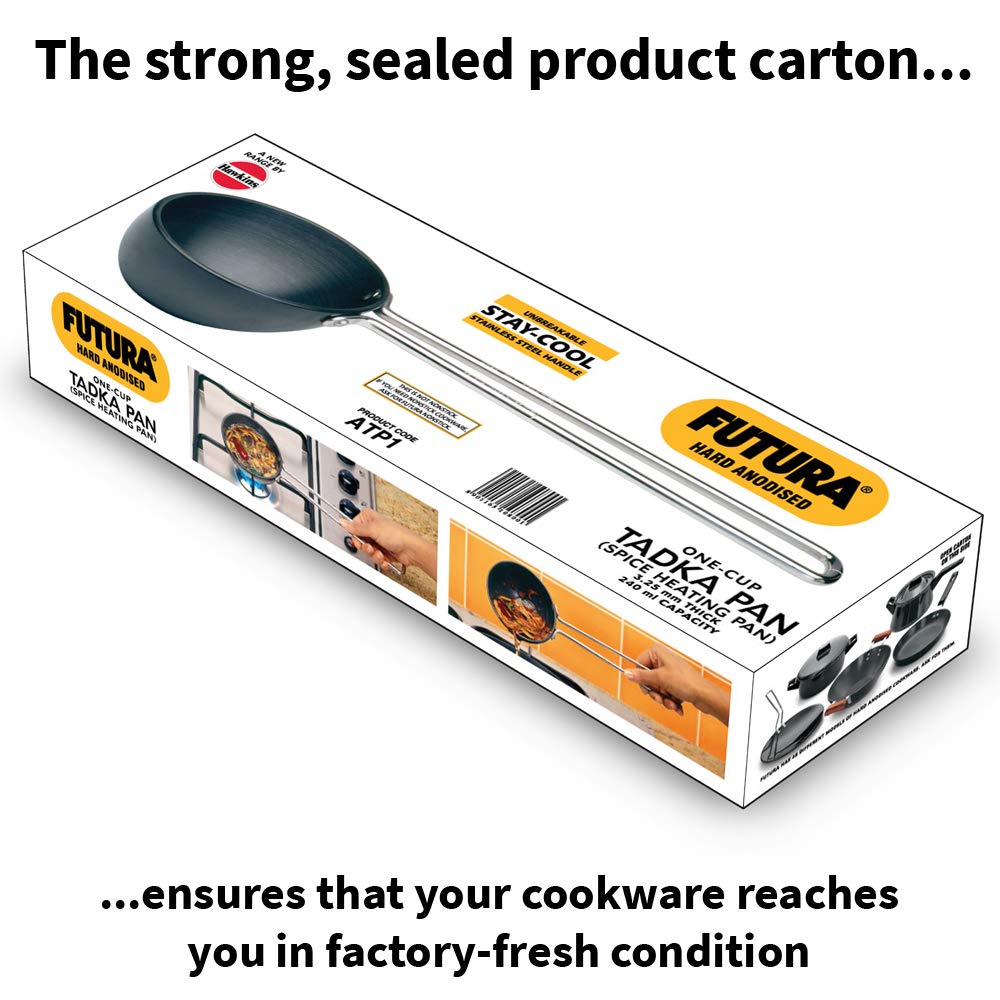 Futura Anodised Heating Pan, 1 Cup, Black