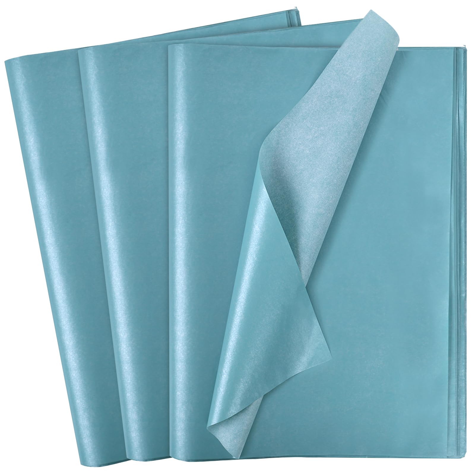 Koogel 86PCS Metallic Teal Tissue Paper, 14 x 20 Inch Gift Wrapping Paper Craft Tissue Paper Bulk for Birthday DIY Project Wedding Holidays