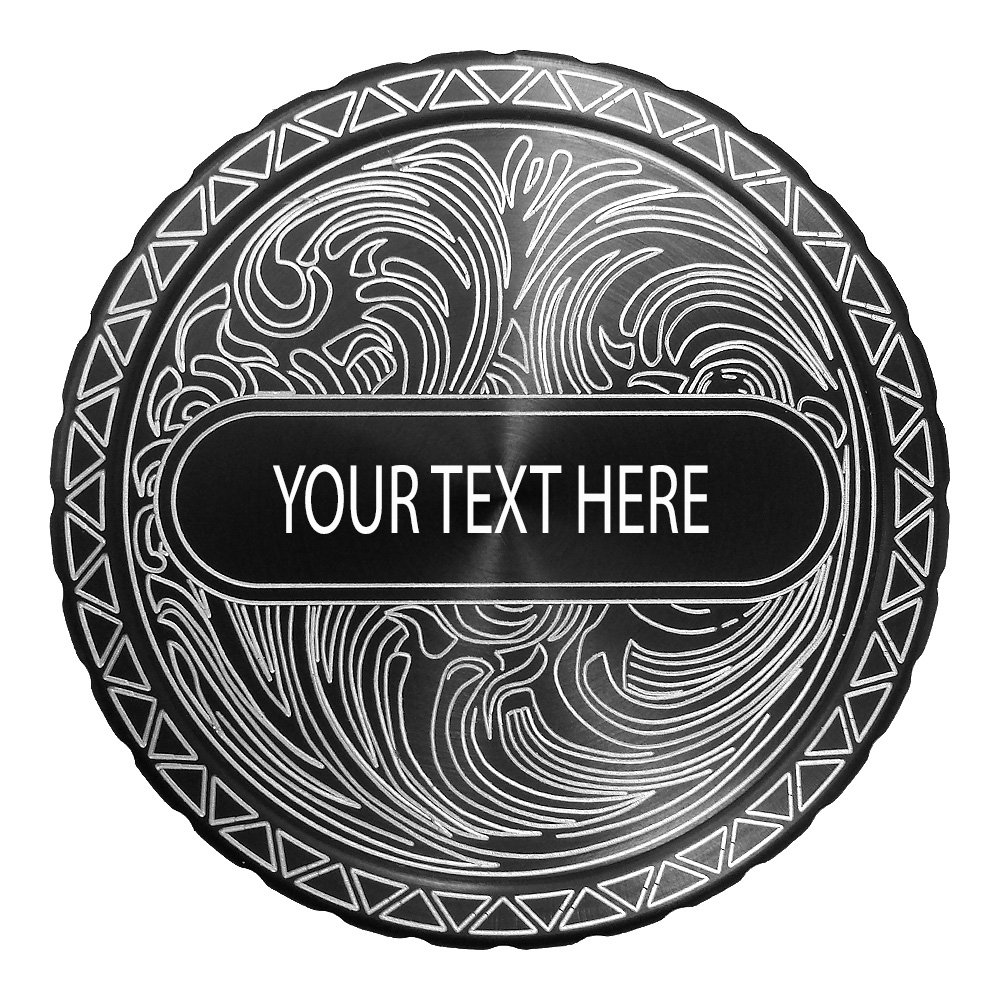 DipLidz Engraved Snuff lid Name Plate Scroll (Black, Copenhagen Plastic, Skoal, Redman, Kayak)